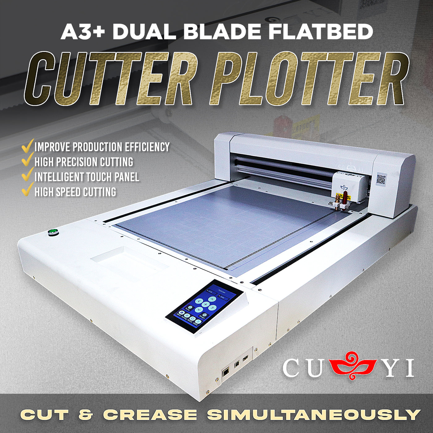 CUYI Double Blade Flatbed Cutter Plotter(P5035DC) A3+