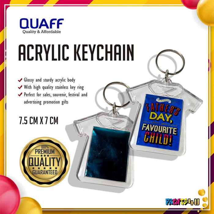 Photo Insert Acrylic Keychain Openable Key Chain 100 Pcs Pack