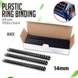 Plastic Ring Binding Black A4 Size Spring Binder 100pcs Per Pack 10 Mm