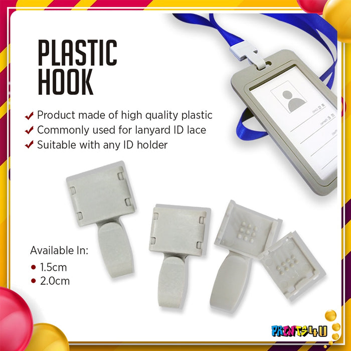 100pcs Id Hook For Lace Lanyard Making G-Hook Ordinary Plastic Trapezo