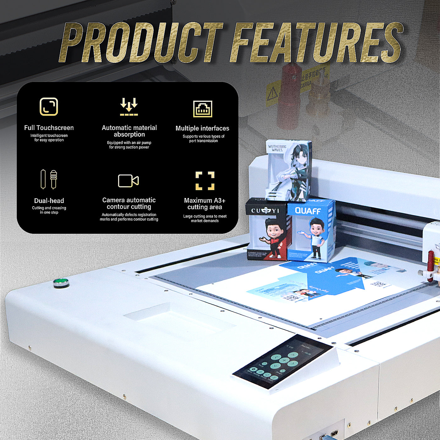 CUYI Double Blade Flatbed Cutter Plotter(P5035DC) A3+