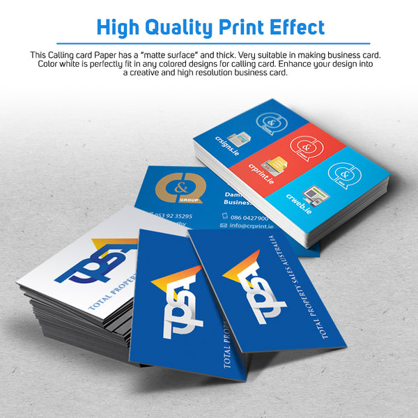 Double Sided Matte Calling Card Paper