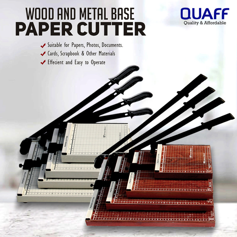 Quaff Paper Cutter Wood and Metal
