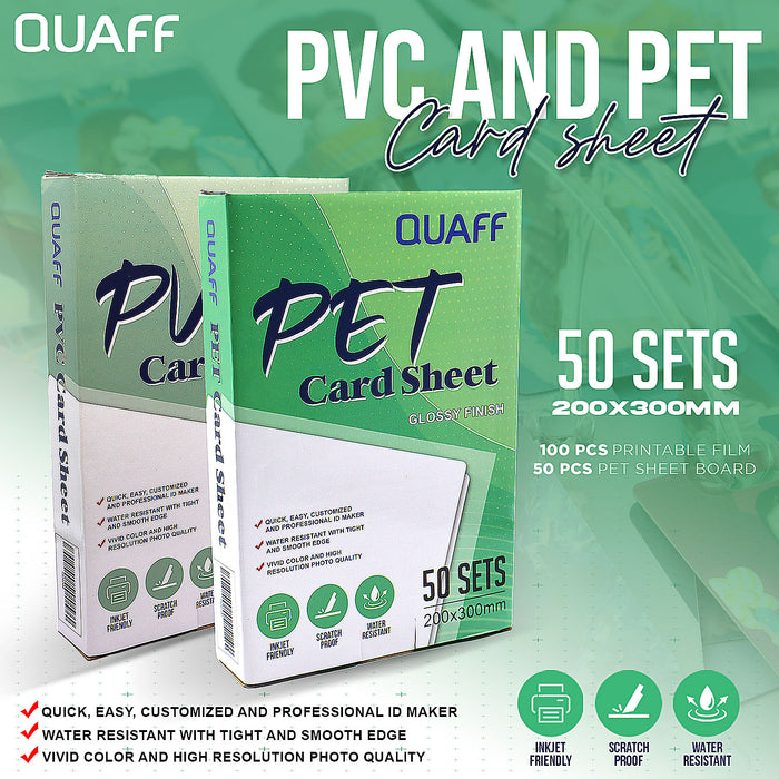 Quaff PVC and PET Card SHEET