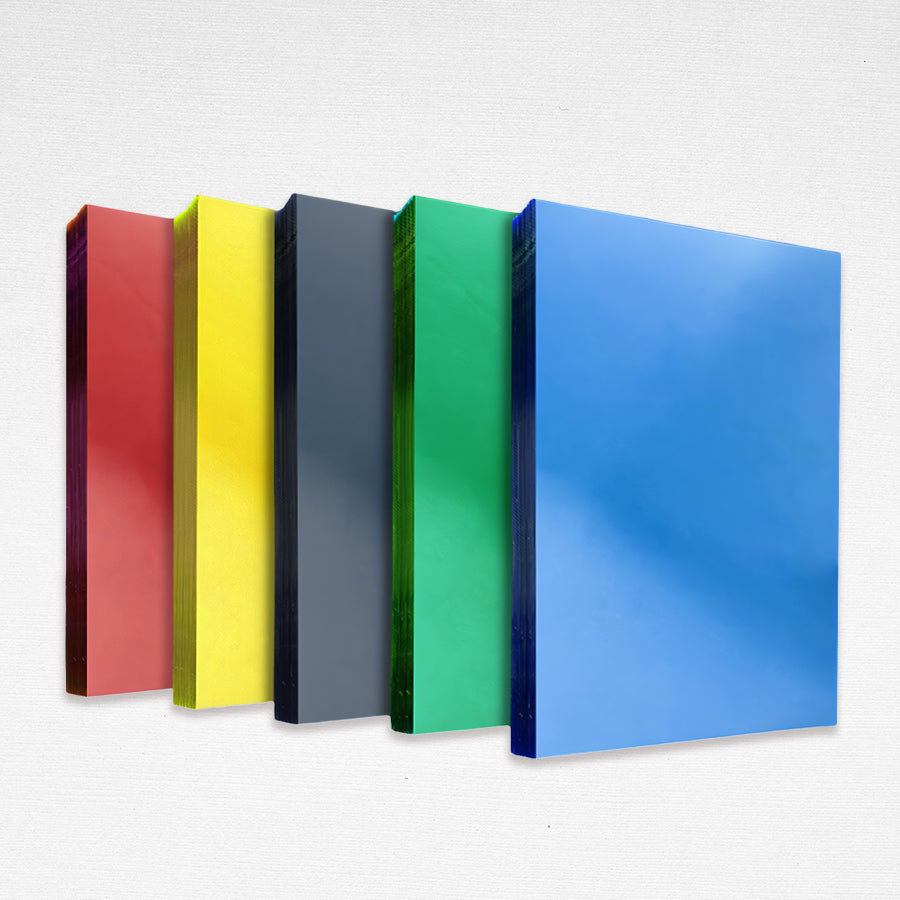100pcs PVC Binding Cover 200microns A4 Size Transparent Colored Unpunc