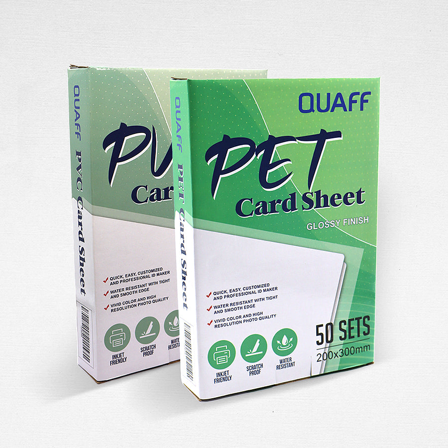 Quaff PVC and PET Card SHEET