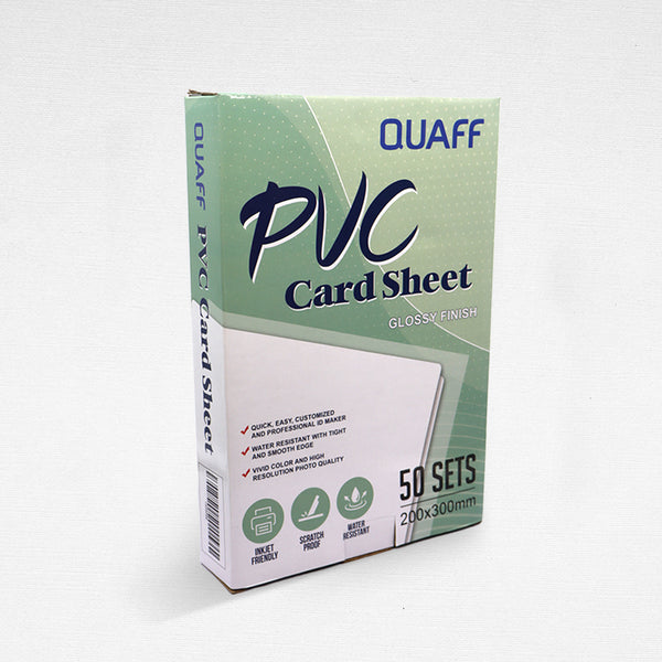Quaff PVC and PET Card SHEET