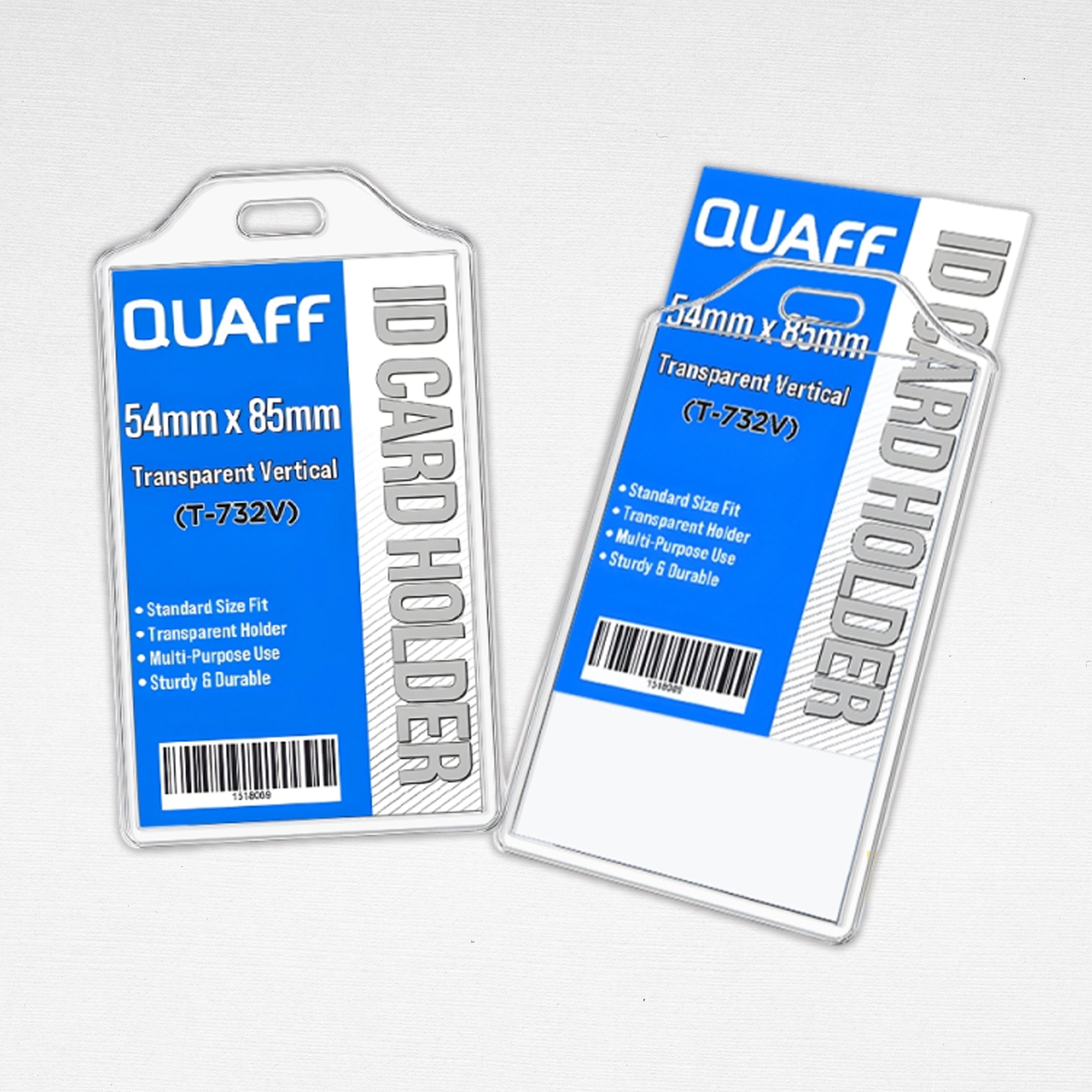 Clear ID Card Holder Vertical T-732V ID Sleeve ID Protector 54x85mm (1