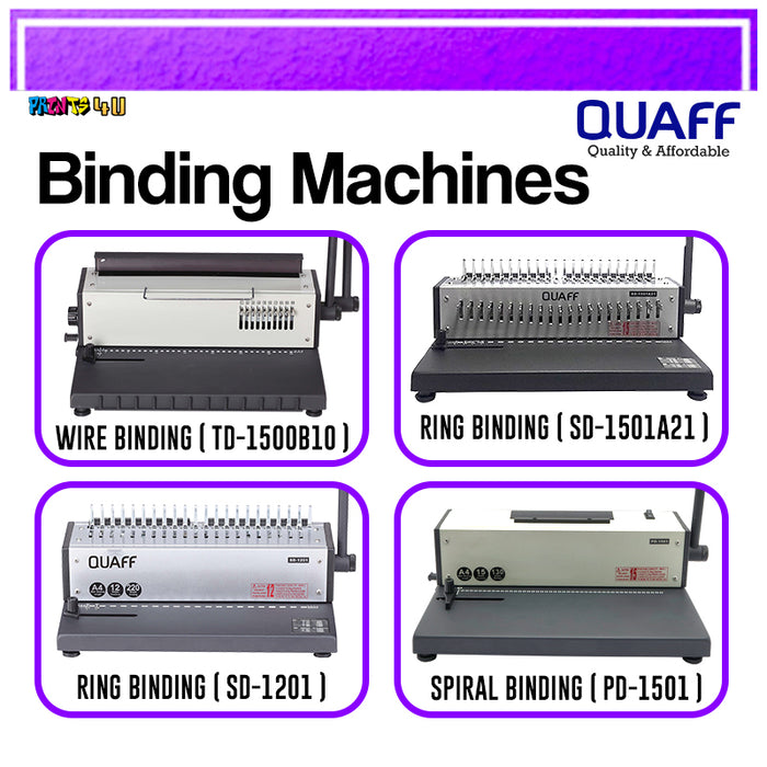 Quaff Binding Machine A4 Size Heavy Duty Binder