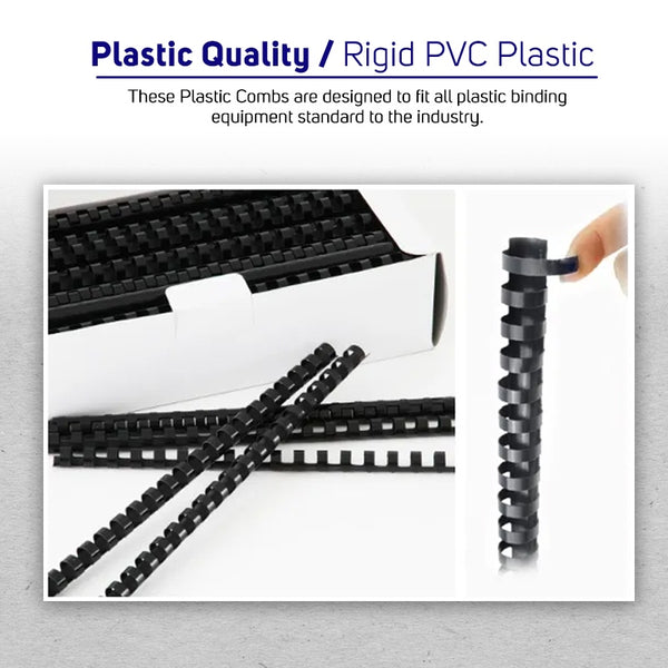 Plastic Ring Binding Black A4 Size Spring Binder 100pcs Per Pack 10 Mm